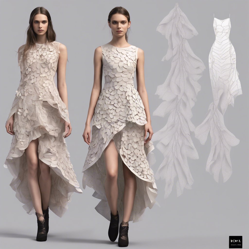 Petal inspired dress designs with flowing | Fanart