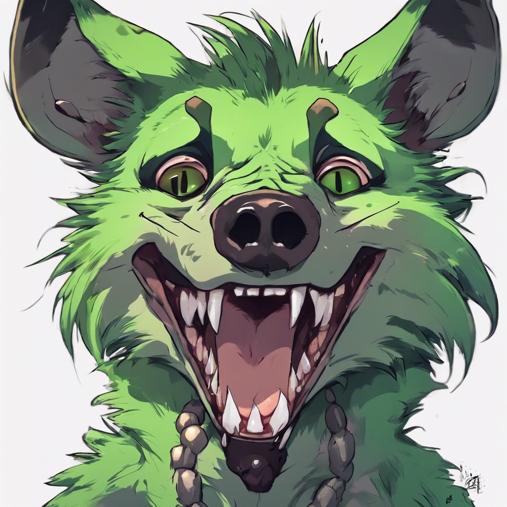 A anthropomorphic hyena with a fluffy Fanart
