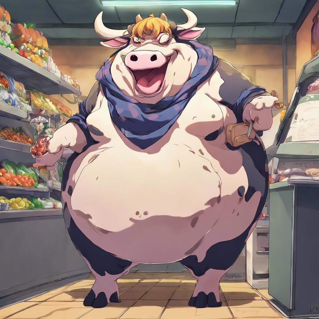 Fat cow lady Fanart