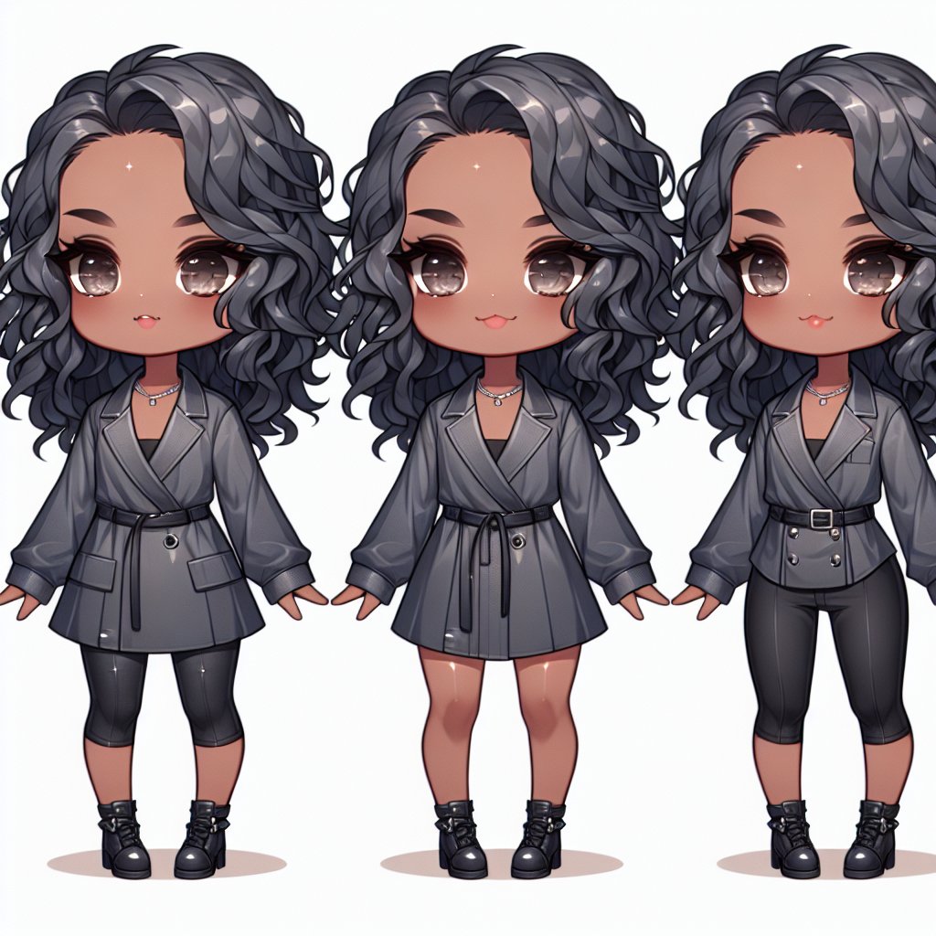Chibi fantasy girl with brown skin, | Fanart