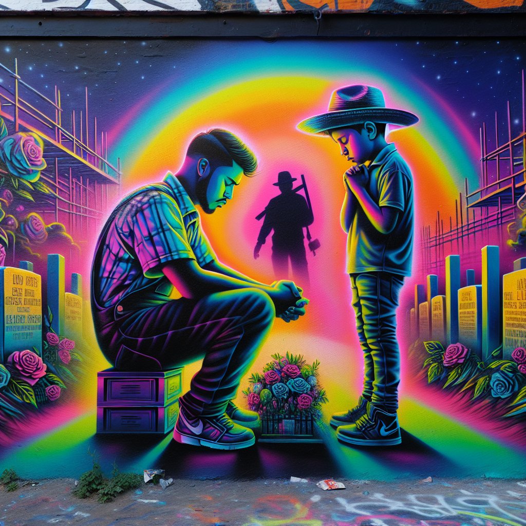 Create an urban graffiti style mural, Fanart