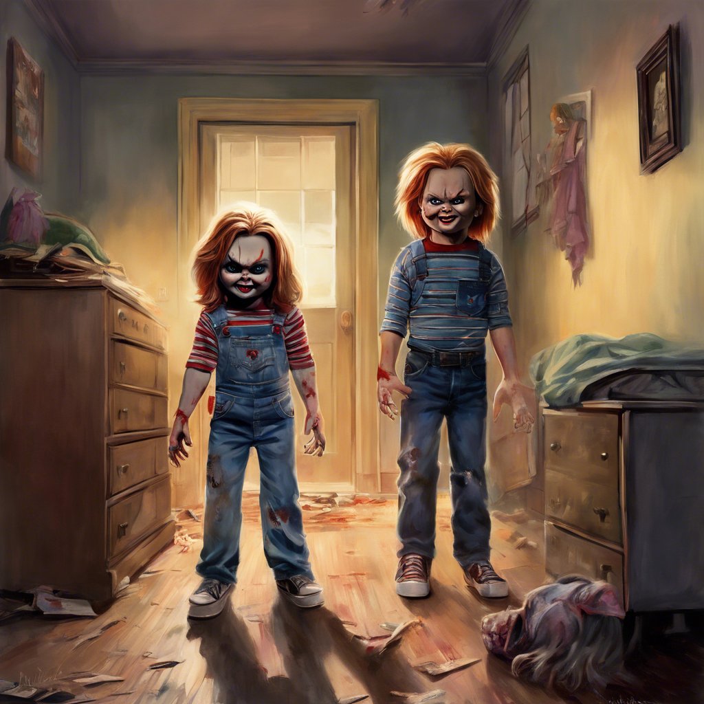 Chucky and Tiffany’s twin children Glen Fanart