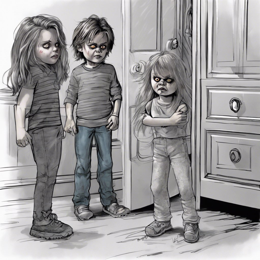 Chucky and Tiffany’s twin children Glen Fanart