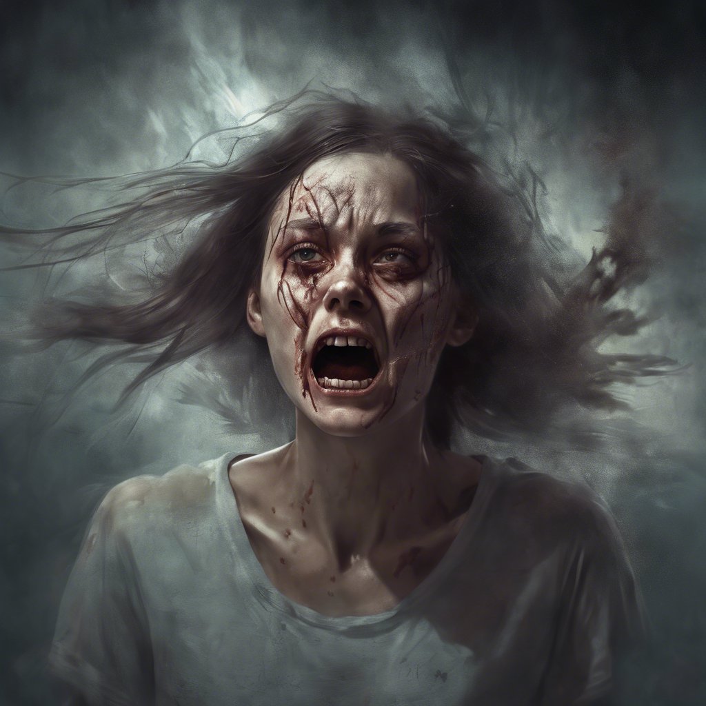 A girl being possessed by a Fanart