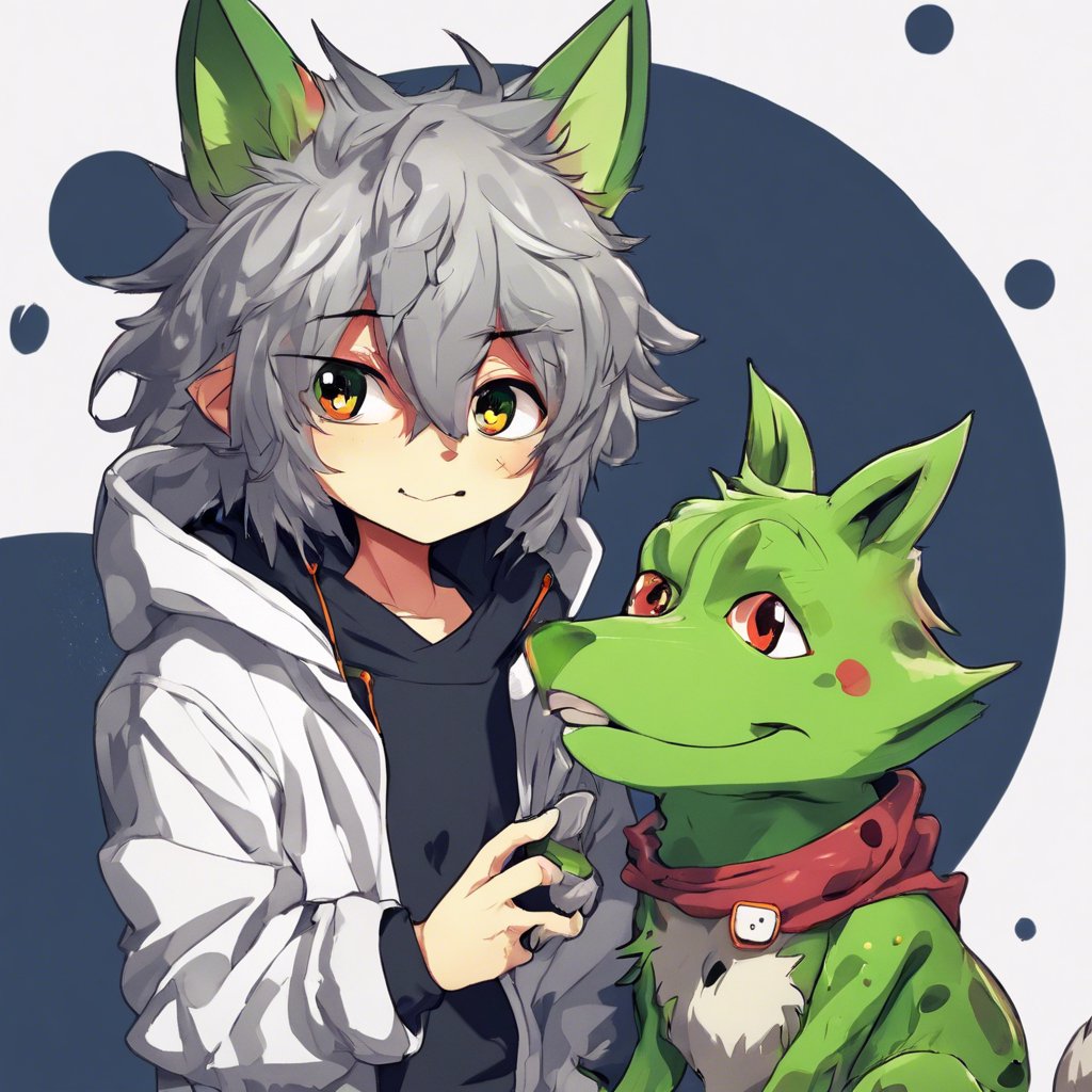 Softie wolf boy with froggie clothes Fanart