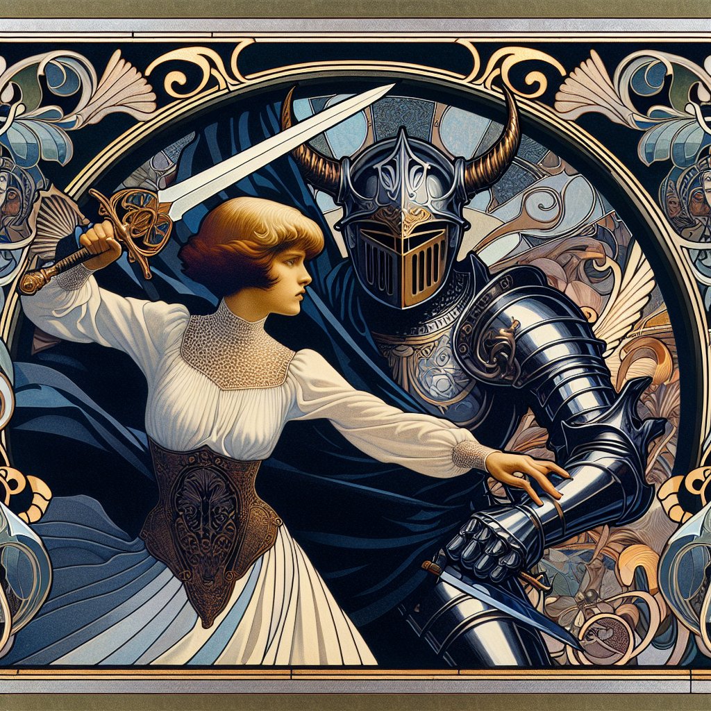 Female knight with short hair and Fanart