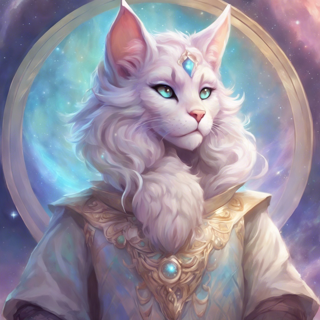 A pastel feline fursona character with Fanart