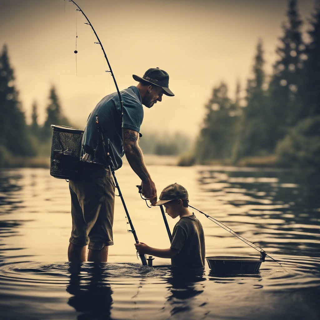 Dad and son fishing | Fanart