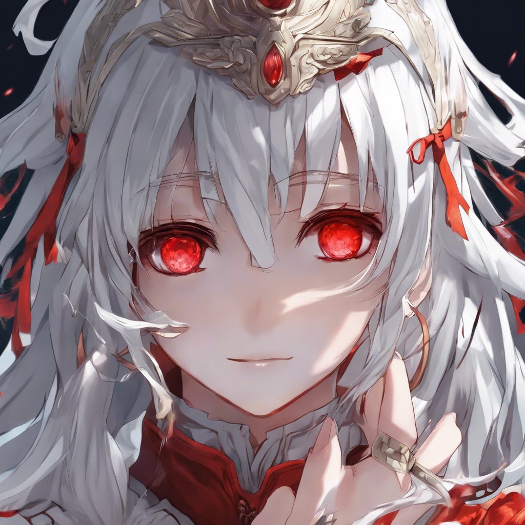 White haired red eyed noble girl Fanart