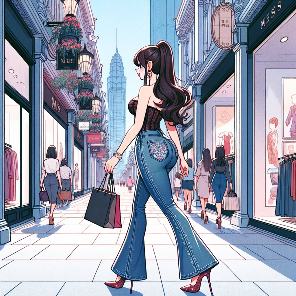 Anime Girl Jeans: Anime girl drawn Fanart