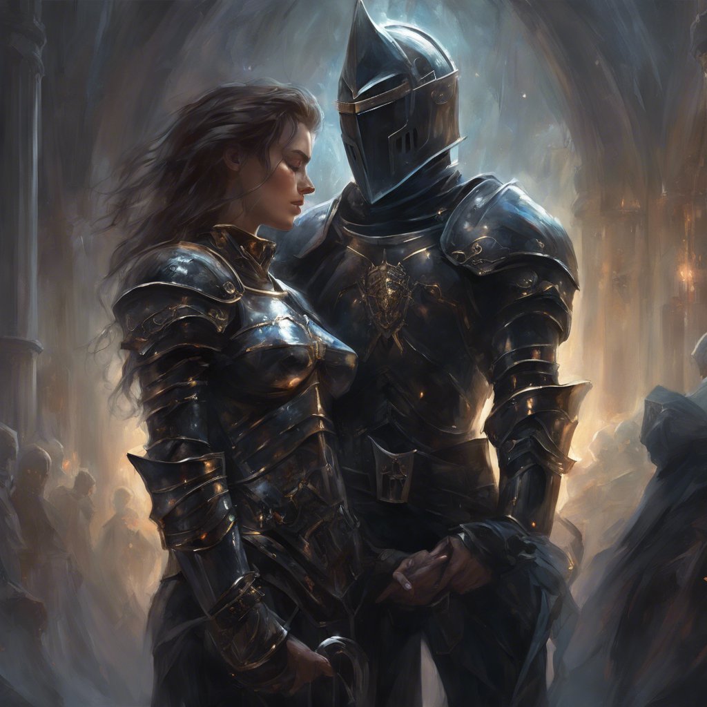 A female knight in black Calvary Fanart
