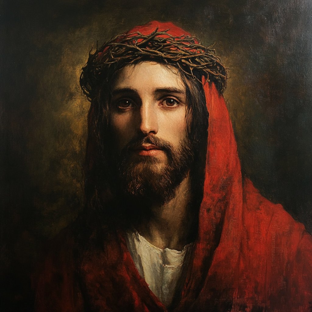 Jesus Christ portrait, realistic oil painting | Fanart