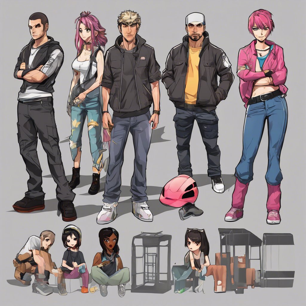 Grand theft, auto characters Fanart