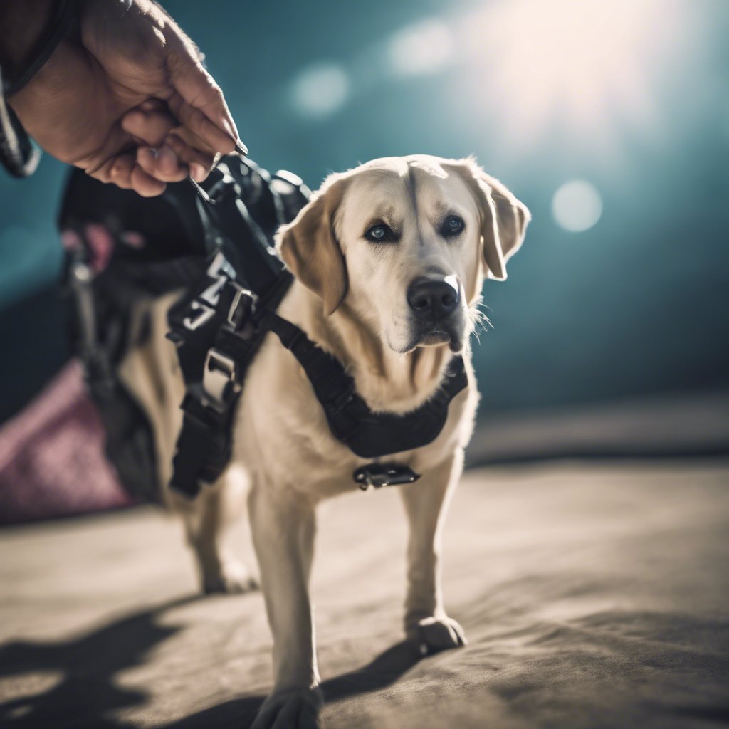 Skydiving blind person and guide dog Fanart