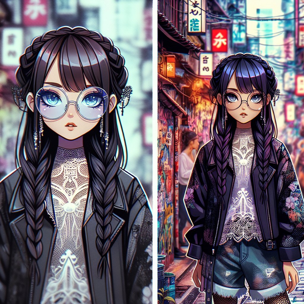 Anime Girl Brown Hair Glasses: Anime | Fanart