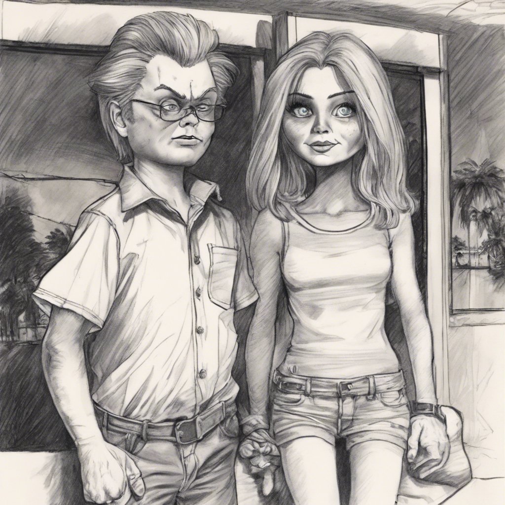 Chucky and Tiffany’s twin children Glen Fanart