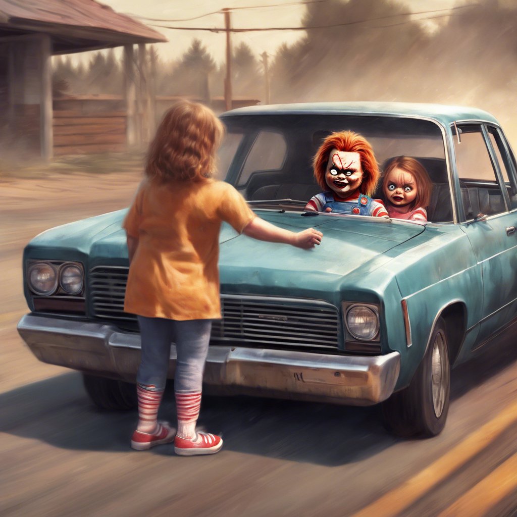 Chucky spanks his daughter Glenda for Fanart