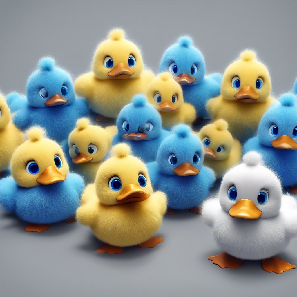 Explore Little Blue Ducks Mockup Art