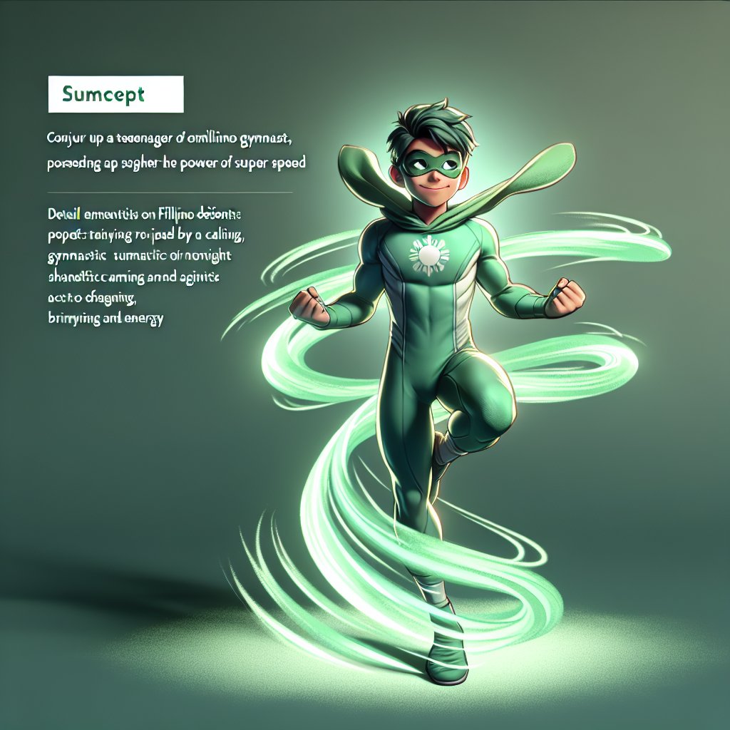 Teenage Filipino gymnast superhero with super Fanart