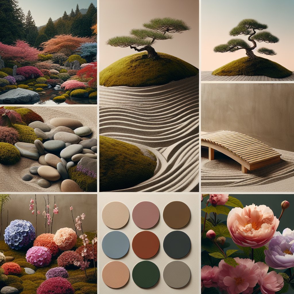 Zen garden with flowers on the | Fanart