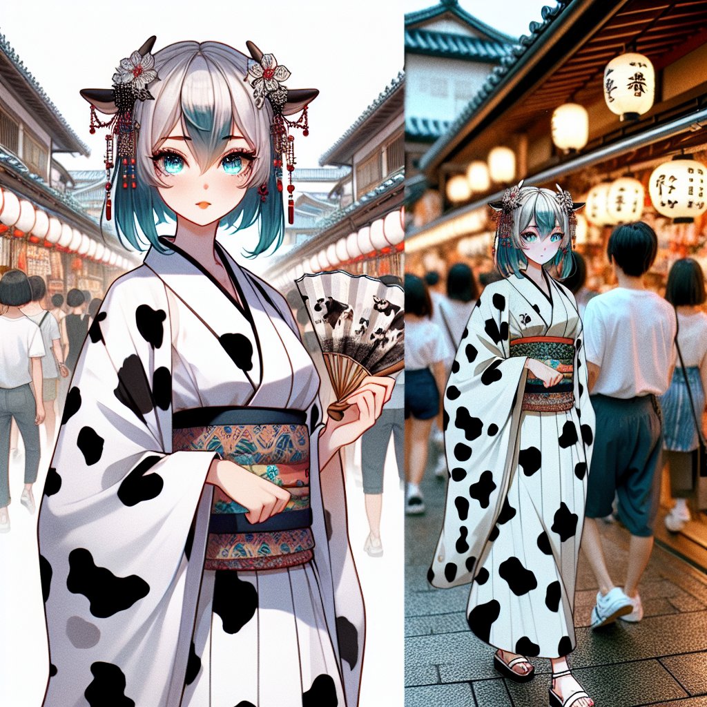 Anime Girl In Cow Outfit: Anime Fanart