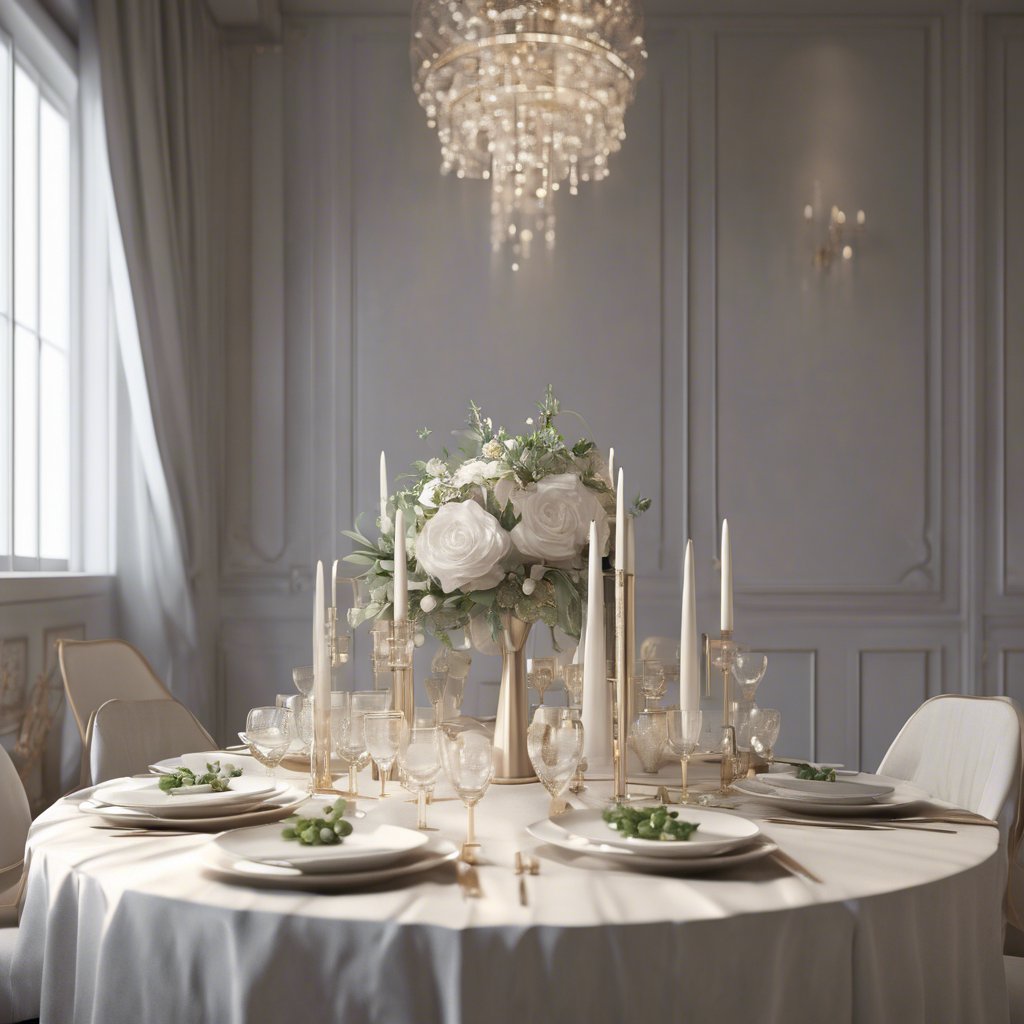 Minimalistic wedding table decor | Fanart