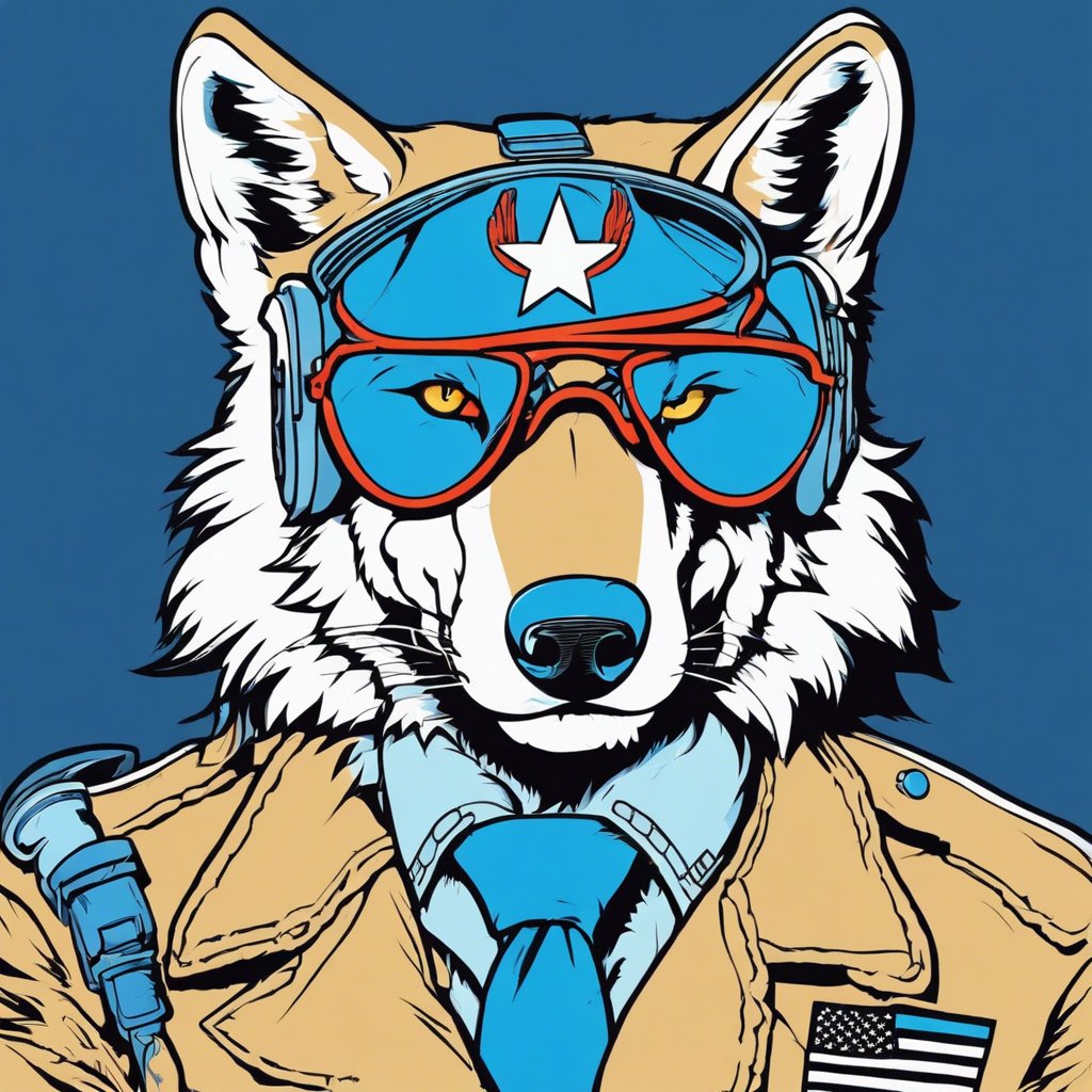 Sky blue wolf in the United Fanart