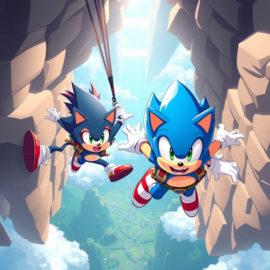 Sonic the Hedgehog and Sora from | Fanart