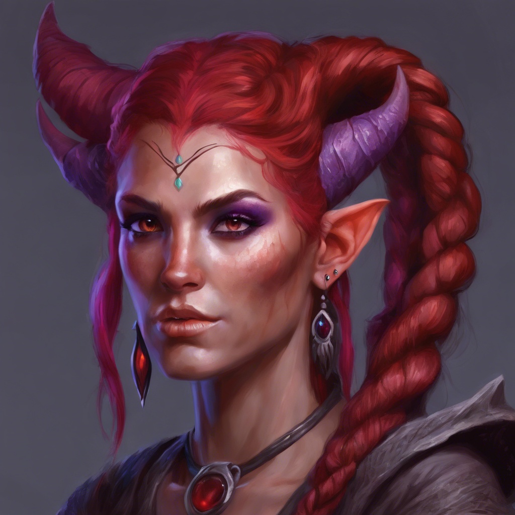 beautiful female Druid dnd Tiefling with | Fanart