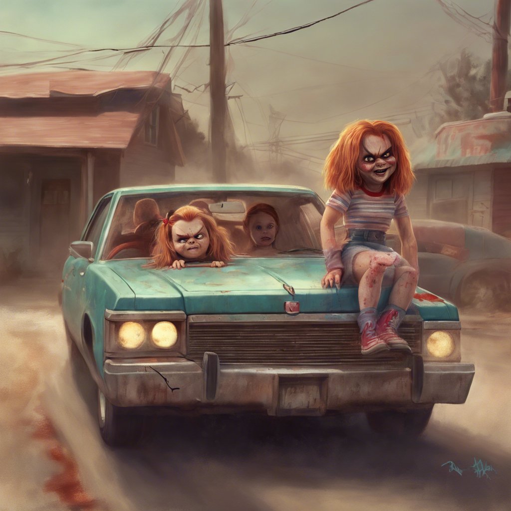 Chucky spanks his daughter Glenda for Fanart