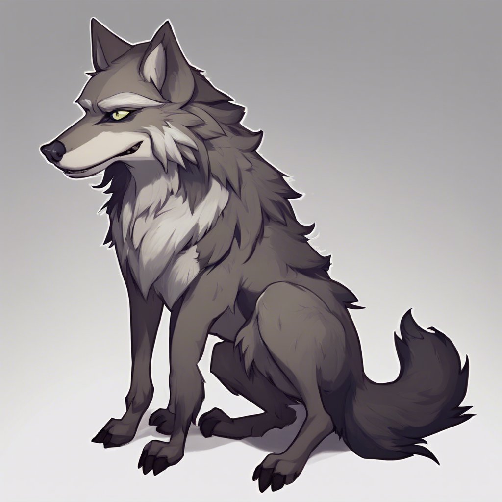 Sexy female furry wolf Fanart