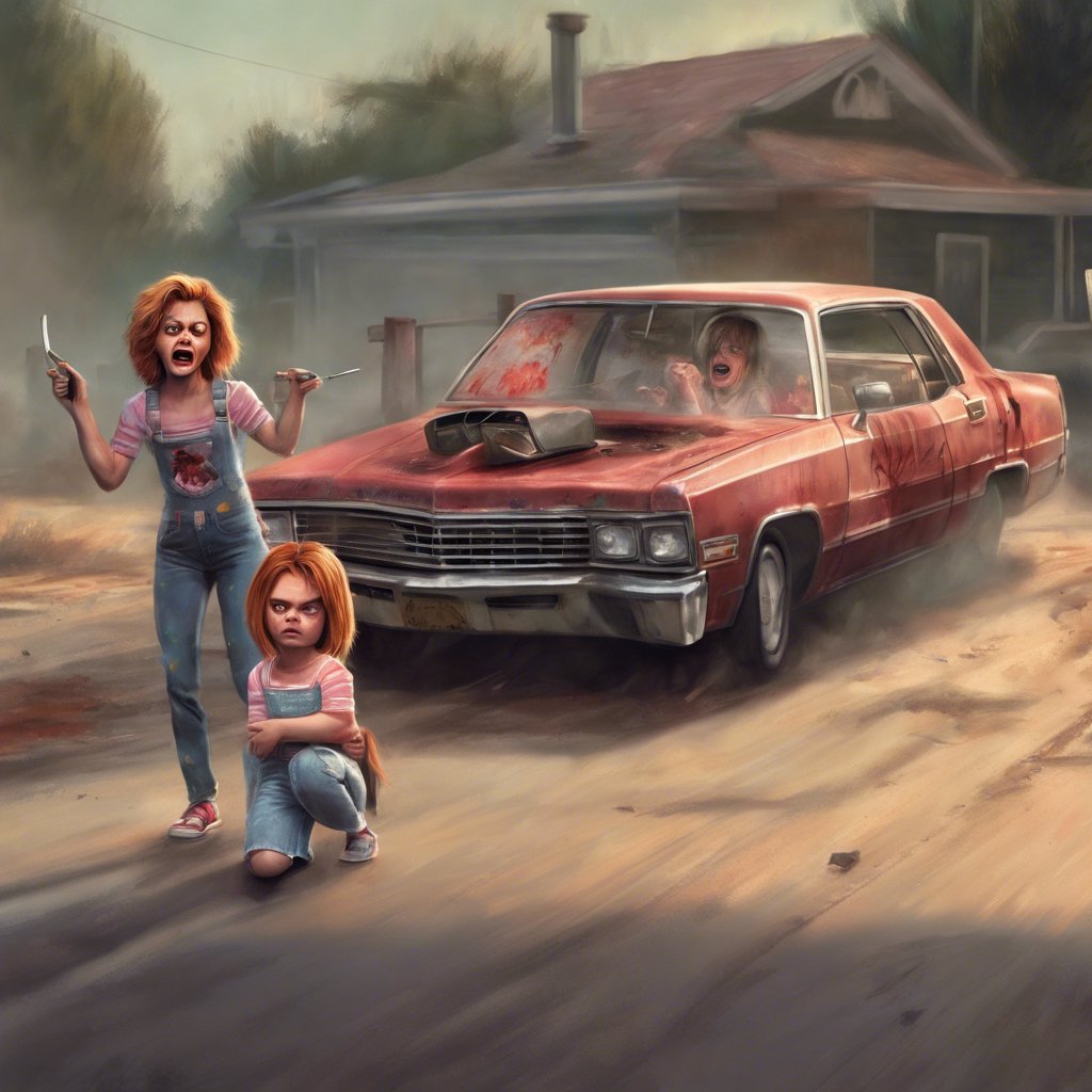 Chucky spanks his daughter Glenda for Fanart