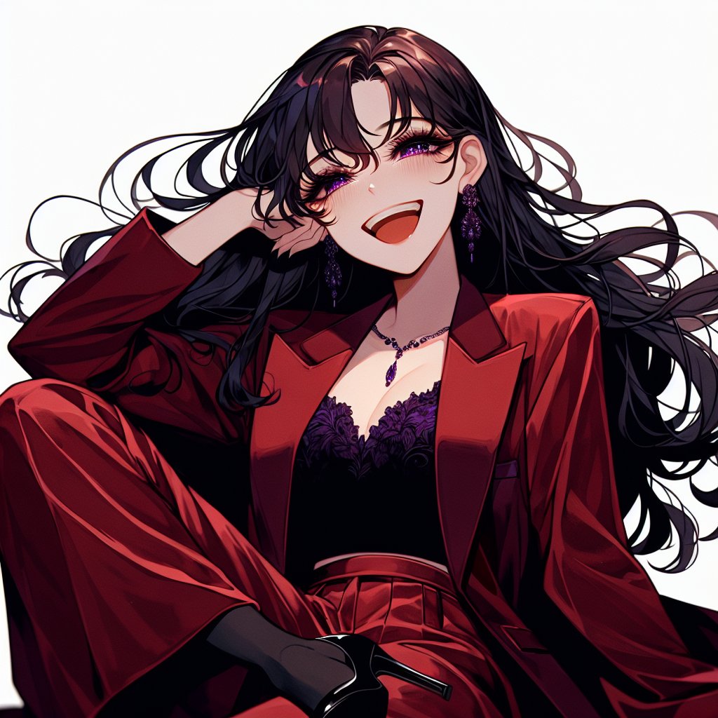 Anime Girl Laughing: An anime girl | Fanart