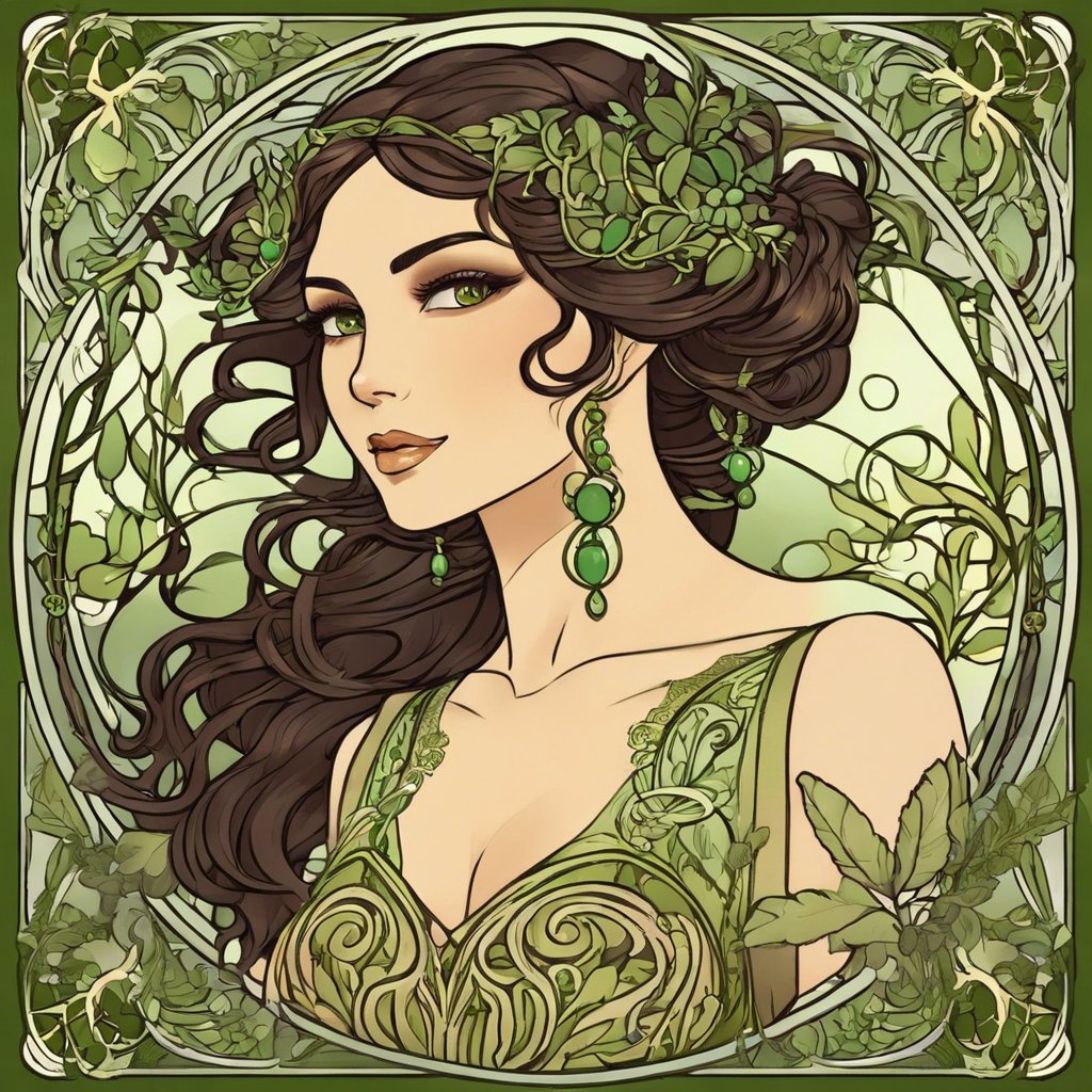 Female, fae, olive skin, dark hair, Fanart