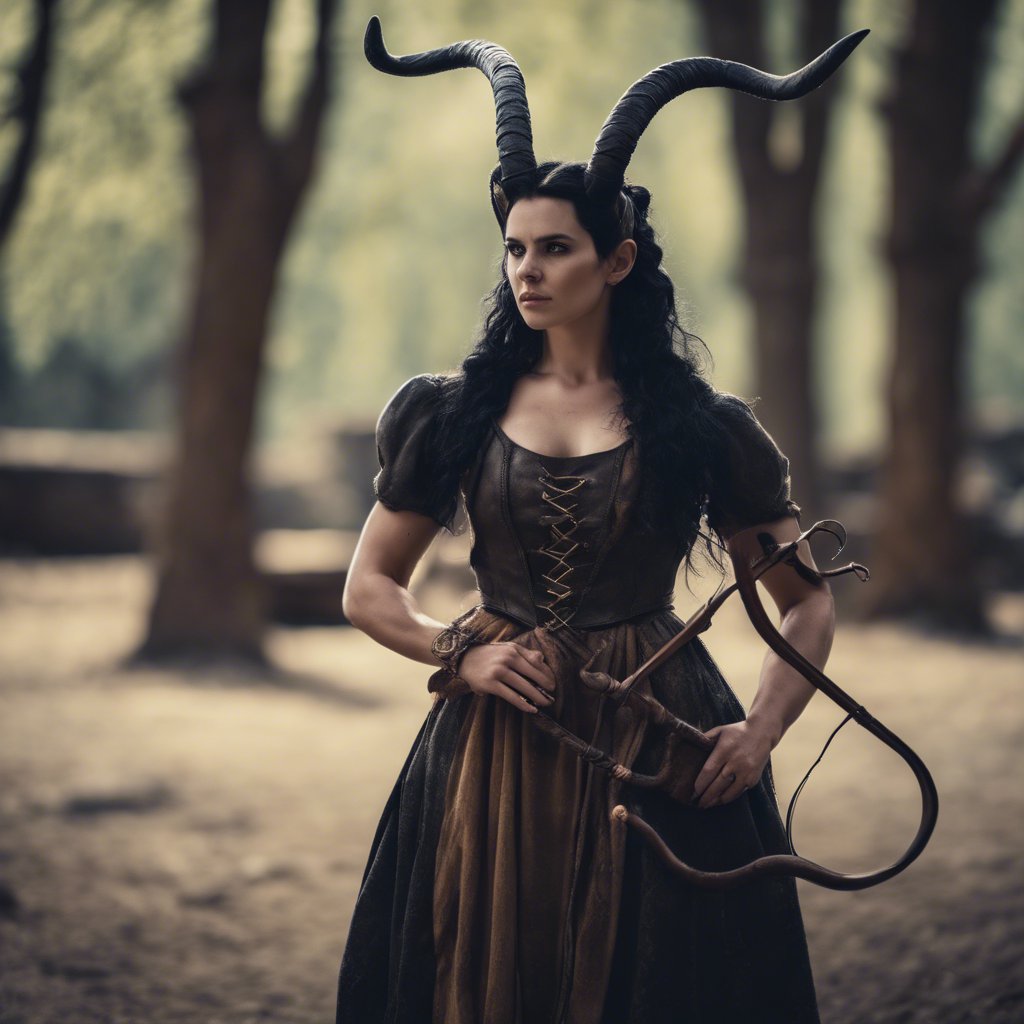 Female bard with horns and tail Fanart