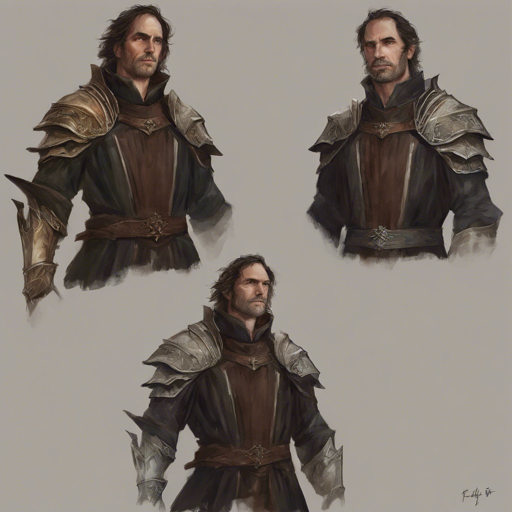 Paladin half elf 45 yo male | Fanart
