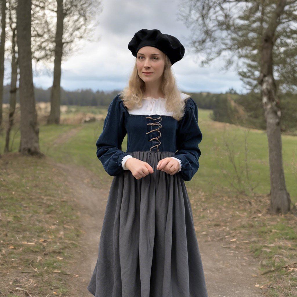 Renaissance painter inspired outfit with a Fanart
