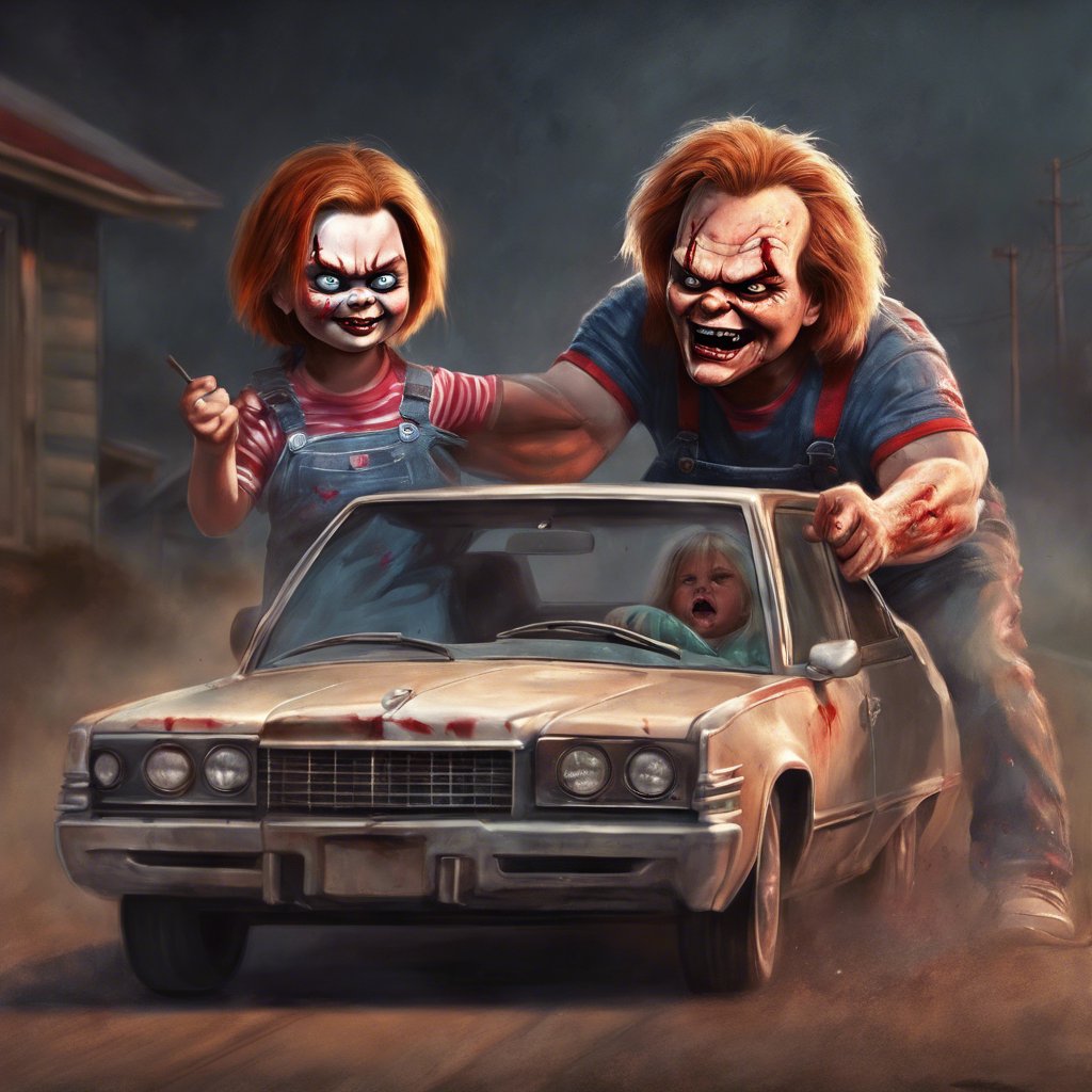 Chucky spanks his daughter Glenda for Fanart