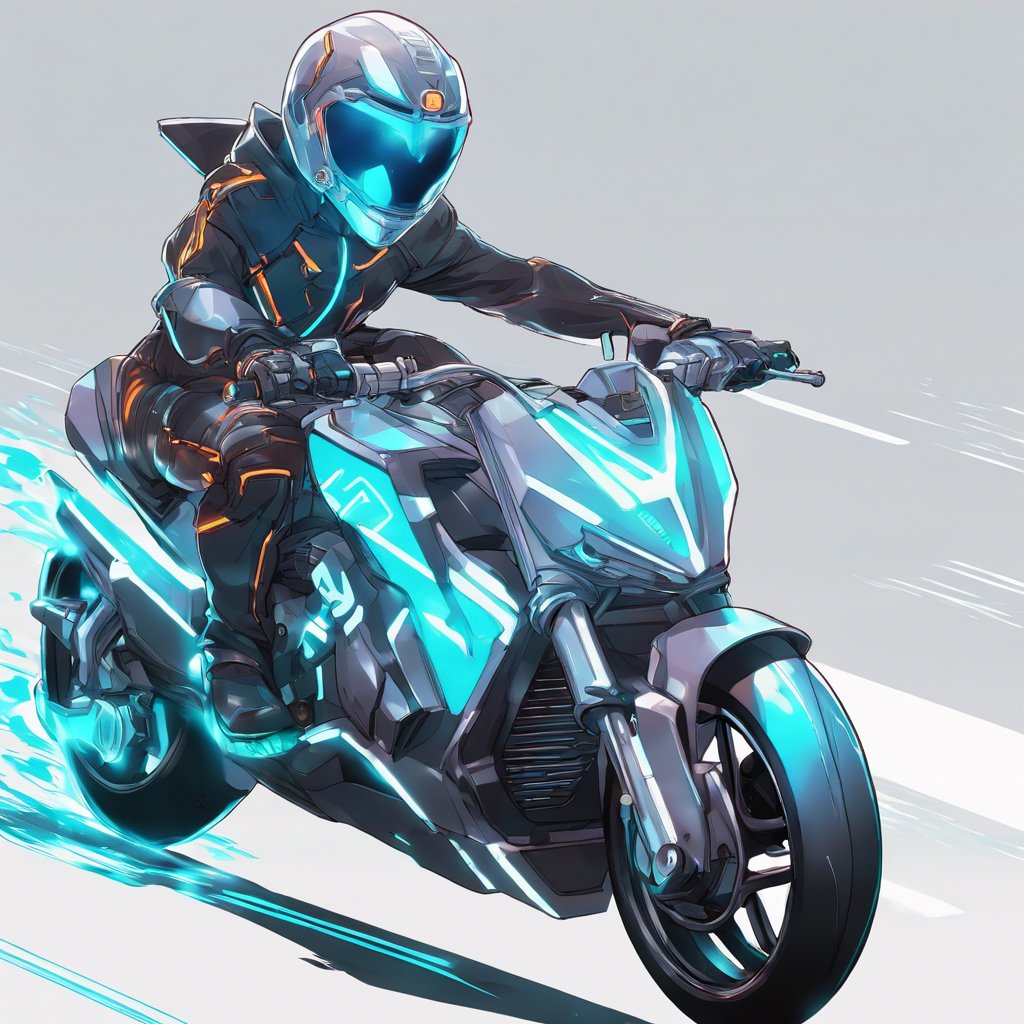 A character riding a Tron motorcycle | Fanart