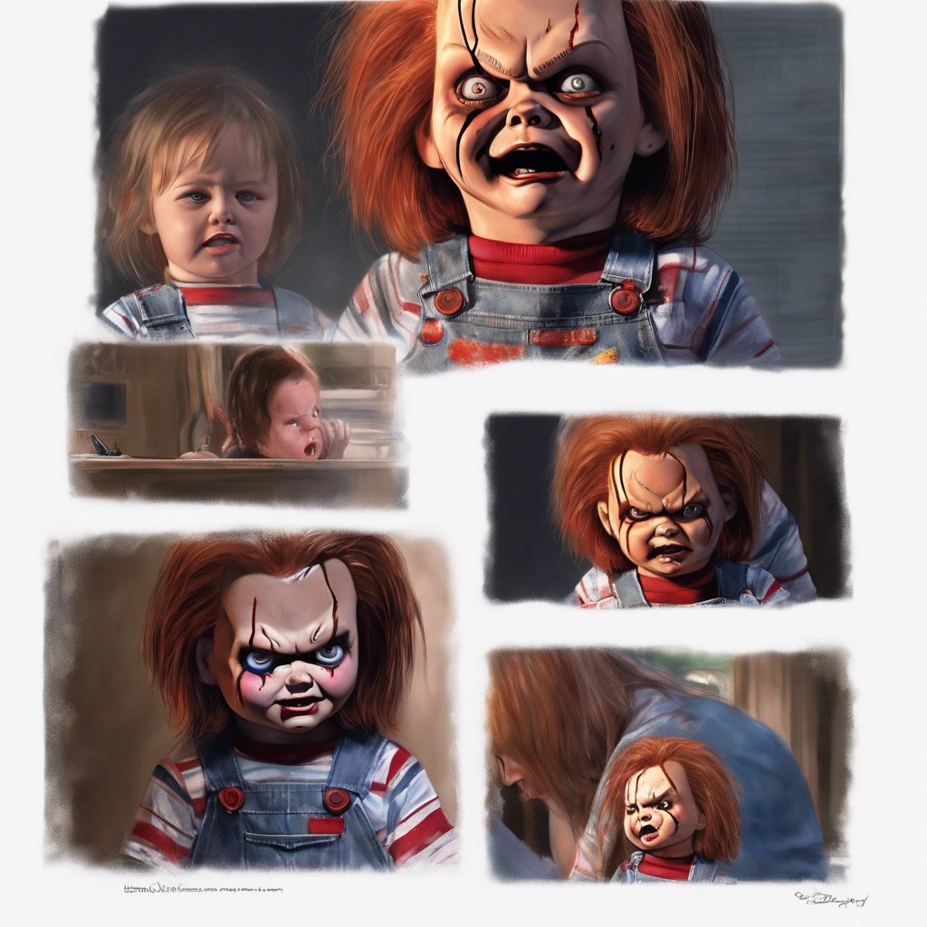 Chucky with makeup on him Chuckys | Fanart