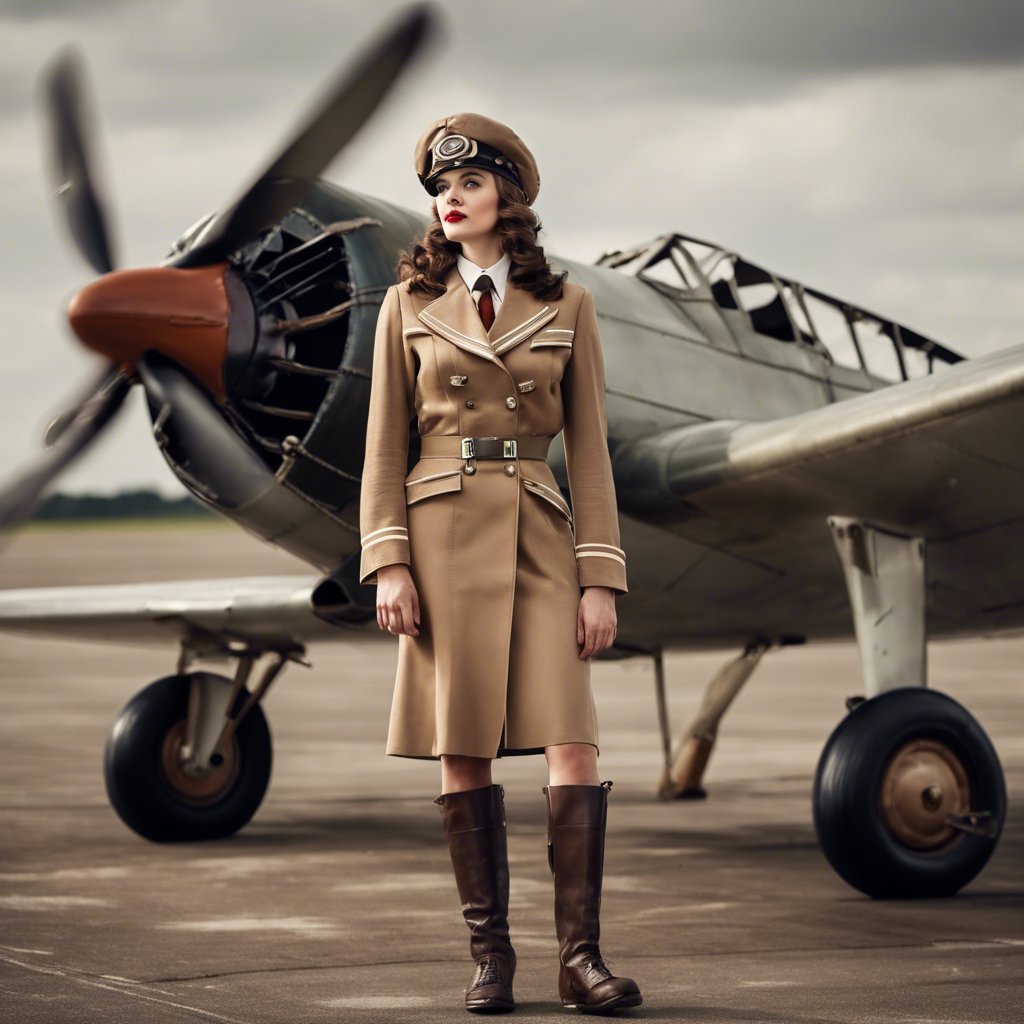 Vintage Aviation Style: 1940s pilot attire Fanart