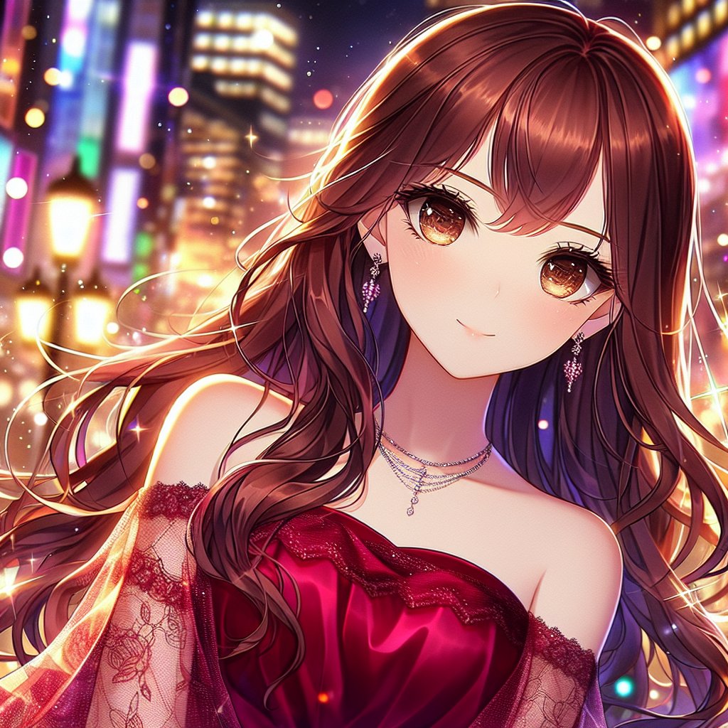 Anime Girl Brown Hair Brown Eyes: Fanart