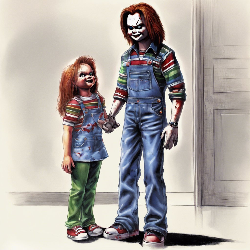 Chucky and Tiffany’s children Glen Fanart