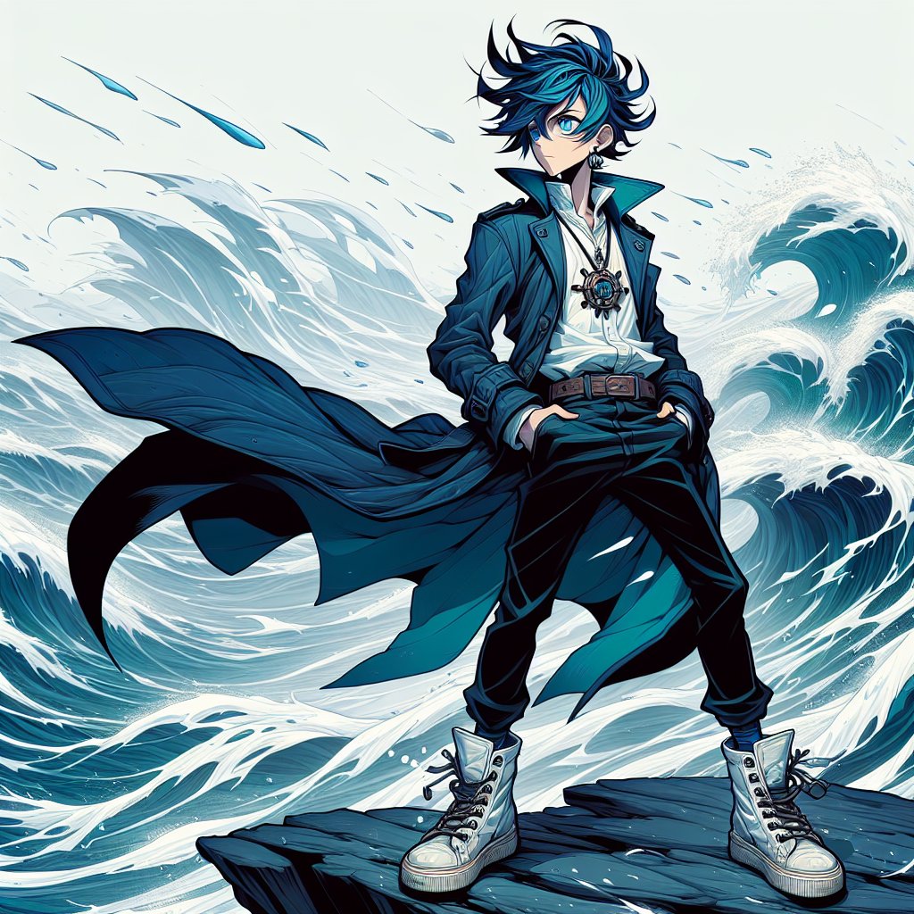 Anime Boy In Trench Coat: Anime Fanart