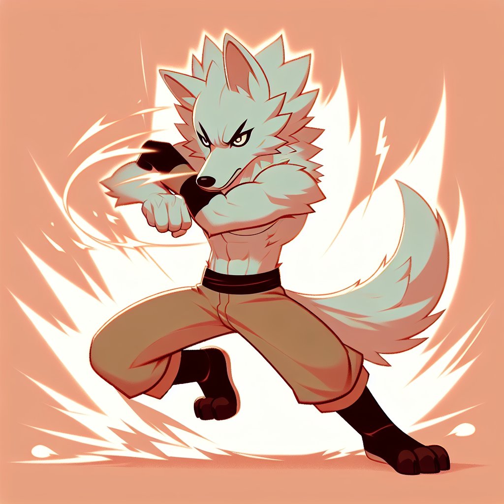 Wolf pose 2d Fanart