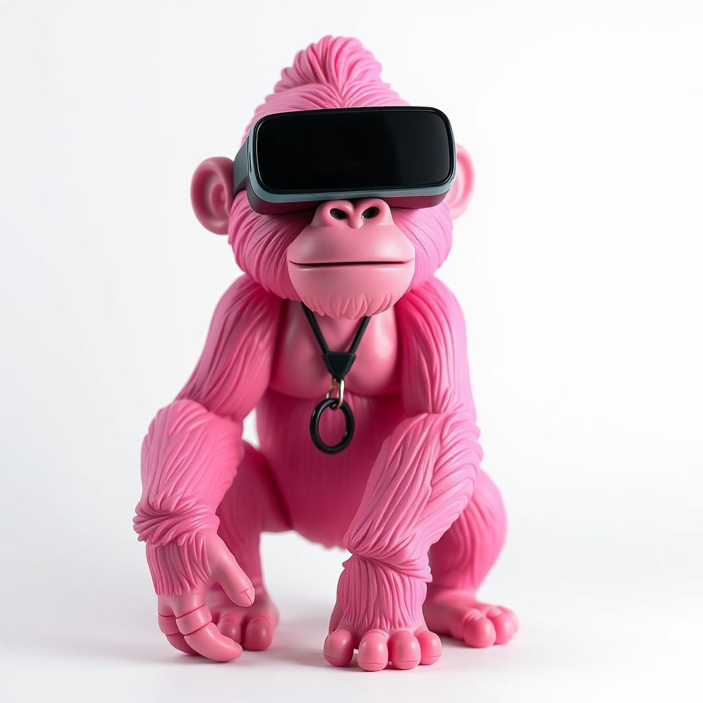 Pink gorilla tag monkey with a Fanart