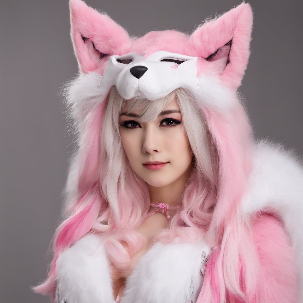 Pink and white fox furry designs | Fanart