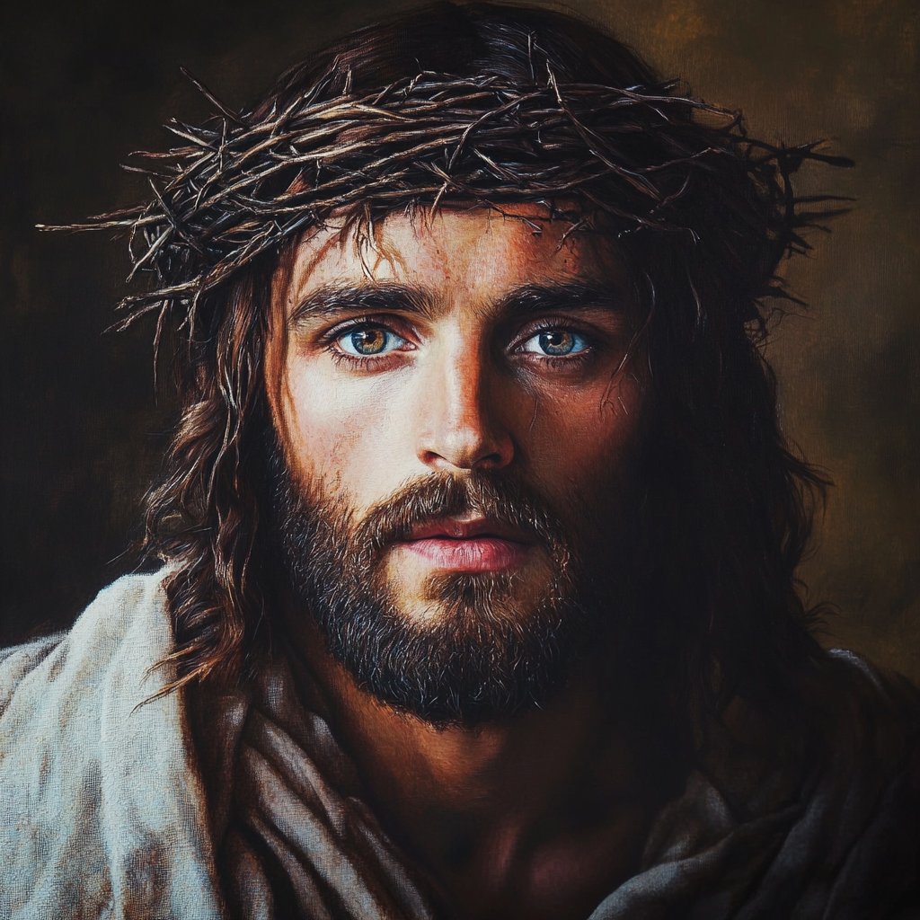 Jesus Christ portrait, realistic oil painting | Fanart