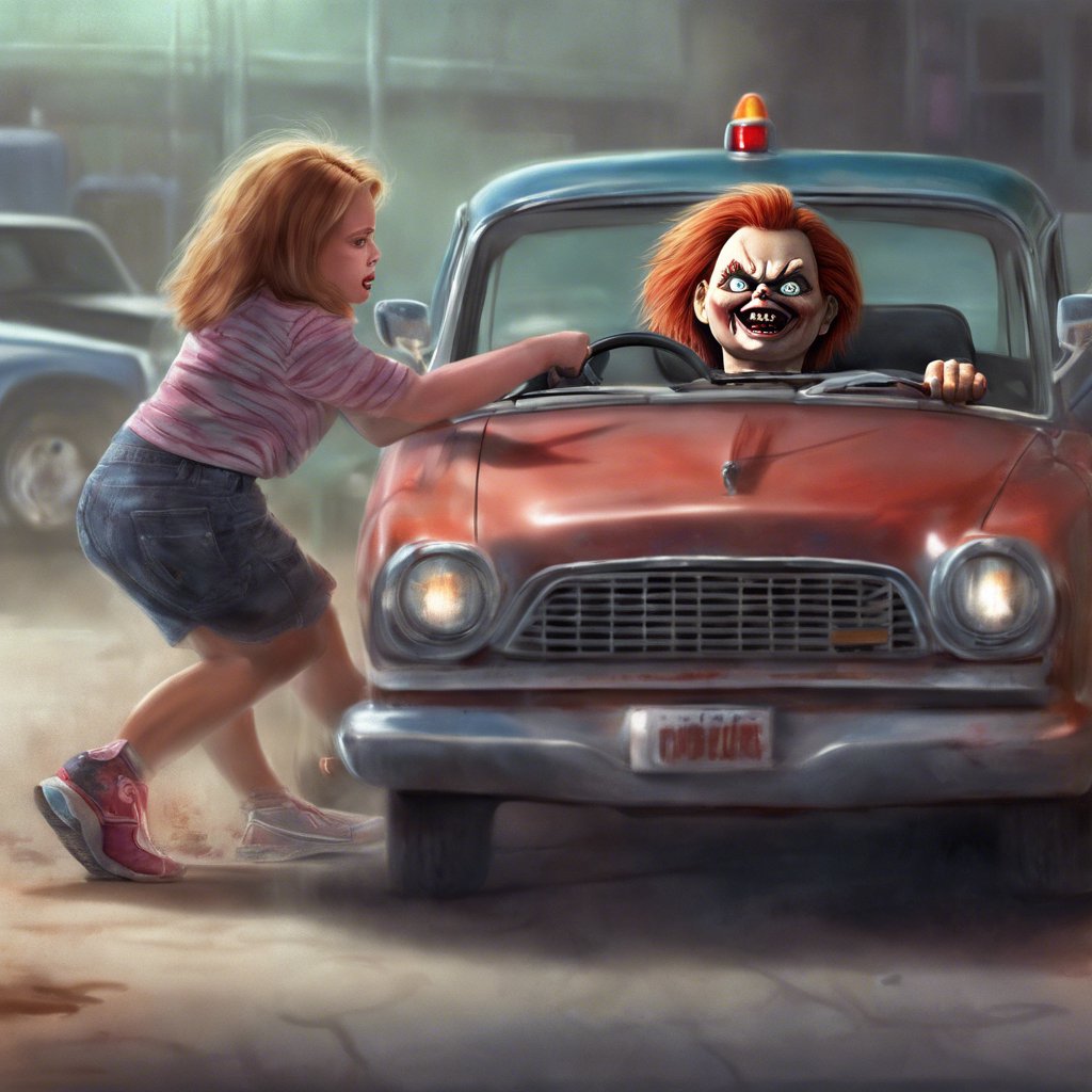 Chucky spanks his daughter Glenda for Fanart