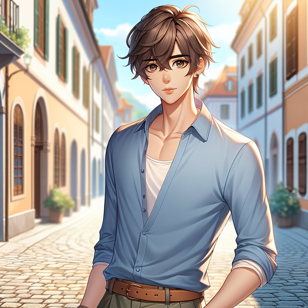Anime Boy Wearing Shorts: Anime boy Fanart